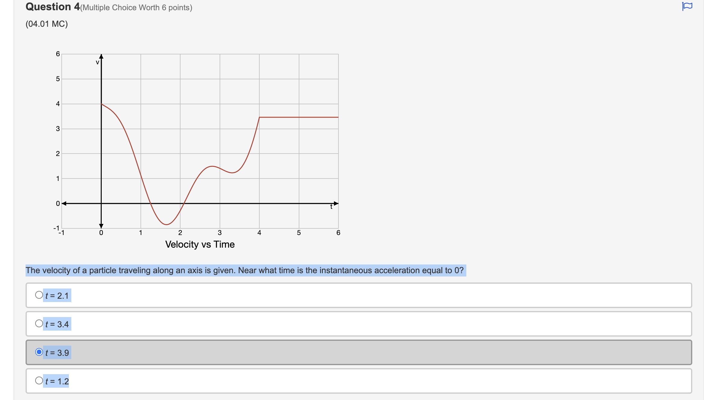 Solved Question 4(Multiple ﻿Choice Worth 6 | Chegg.com