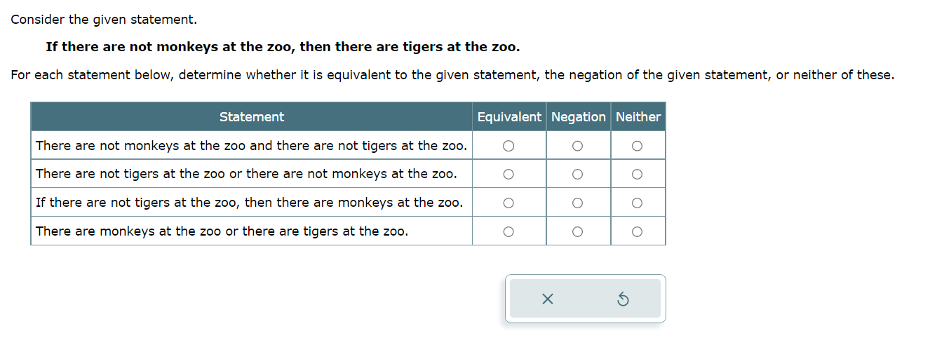 Solved Consider the given statement. If there are not | Chegg.com