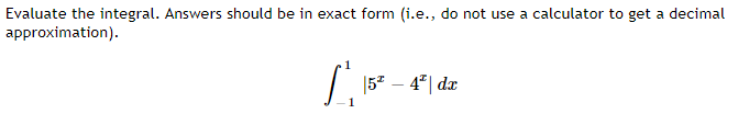Solved Evaluate the integral. Answers should be in exact | Chegg.com