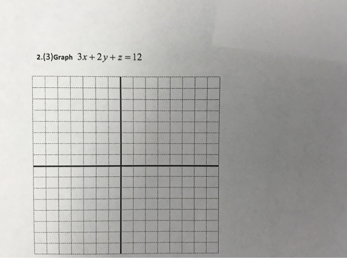 Solved 2.(3)Graph 3x + 2y + z = 12 | Chegg.com