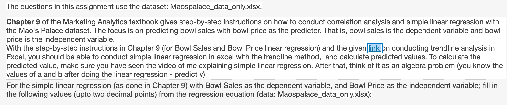 Solved Chapter 9 of the Marketing Analytics textbook gives | Chegg.com