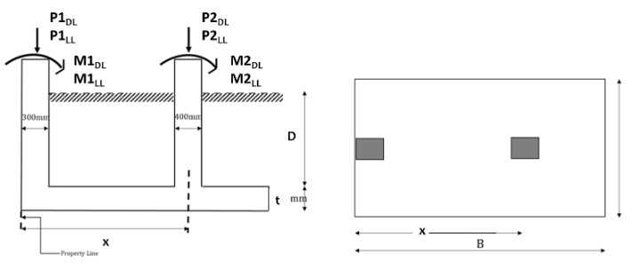 Solved Two columns 300mmx300mm and 400mmx400mm are loaded by | Chegg.com