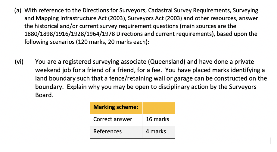 (a) With reference to the Directions for Surveyors, | Chegg.com