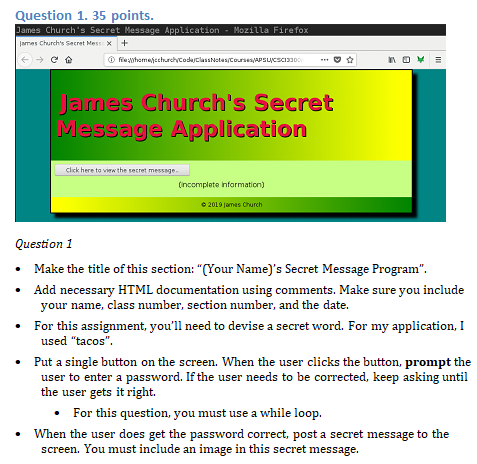Solved Please post the appropriate HTML code to make | Chegg.com