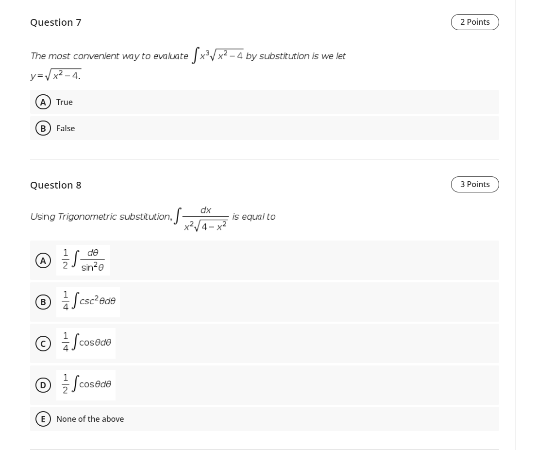 Solved Question 7 2 Points The most convenient way to | Chegg.com