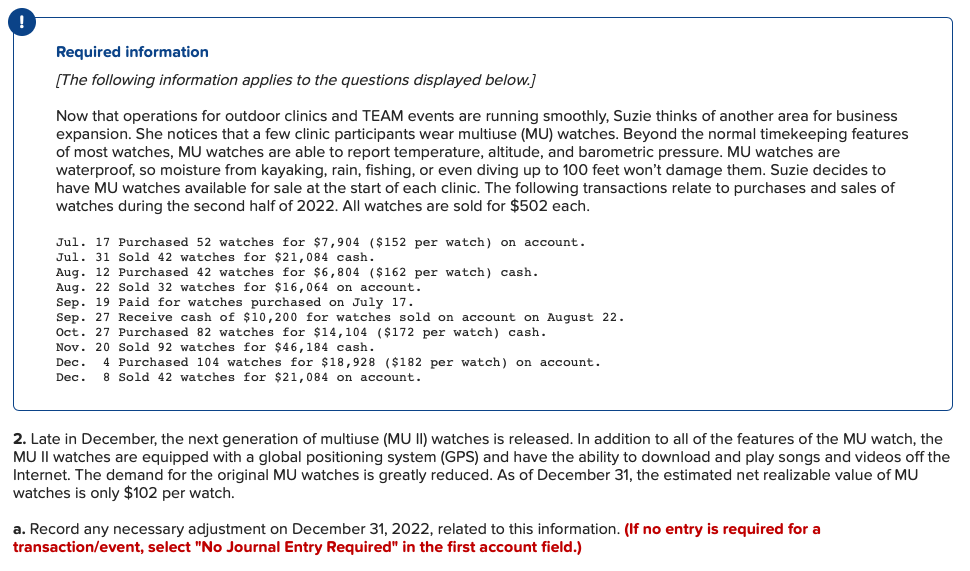 b. For what amount would MU inventory be reported | Chegg.com