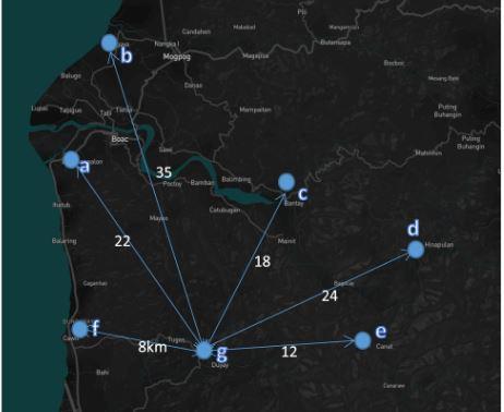 Solved Stations A, B, C, D, E, F recorded an annual rainfall | Chegg.com