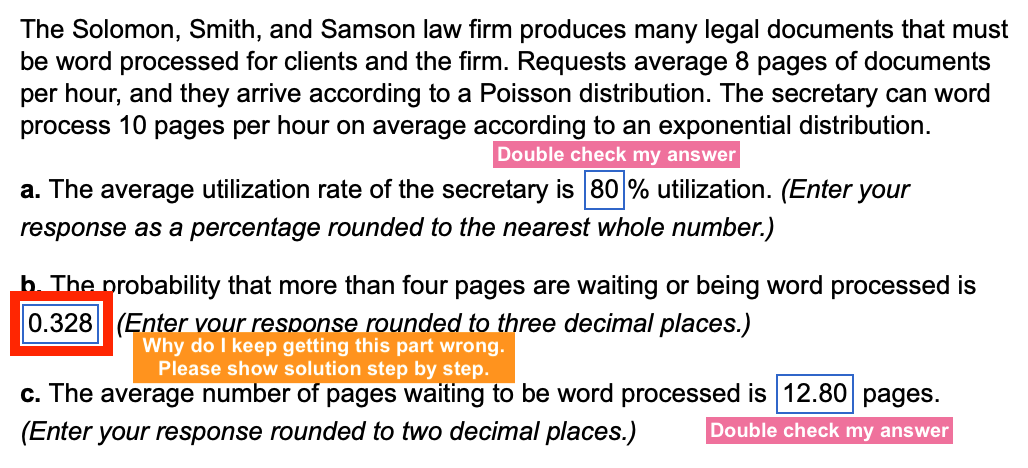 Solved Please show step by step solution especially for part | Chegg.com