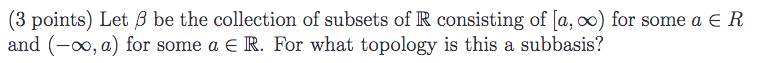 Solved (3 points) Let 3 be the collection of subsets of R | Chegg.com