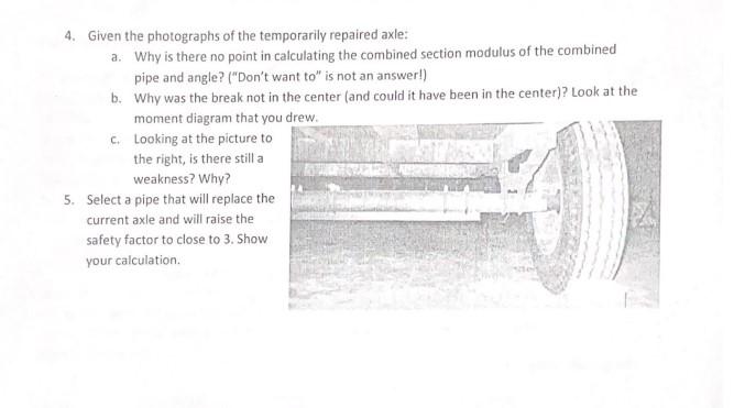Area Moment of Inertia; Trailer Axle Problem: Here | Chegg.com