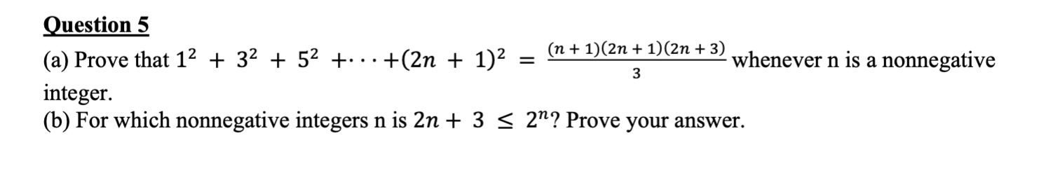 Solved Question 5(a) ﻿Prove that | Chegg.com