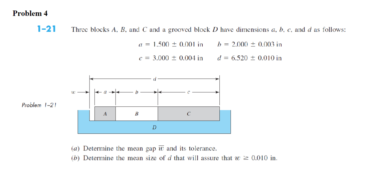 Solved 1-21 Threc blocks A,B, and C and a grooved block D | Chegg.com