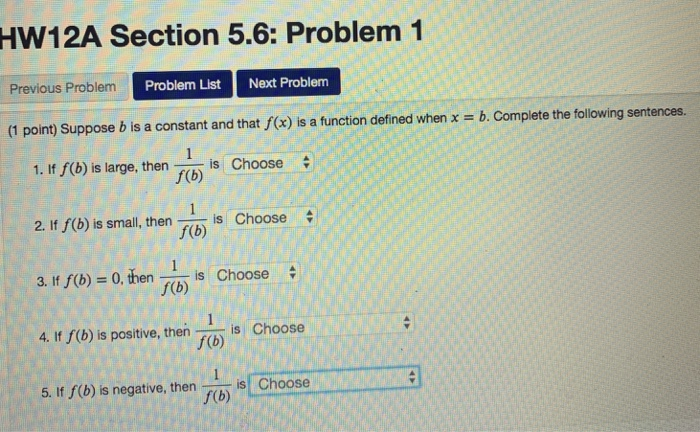 Solved HW12A Section 5.6: Problem1 Previous Problem (1 | Chegg.com