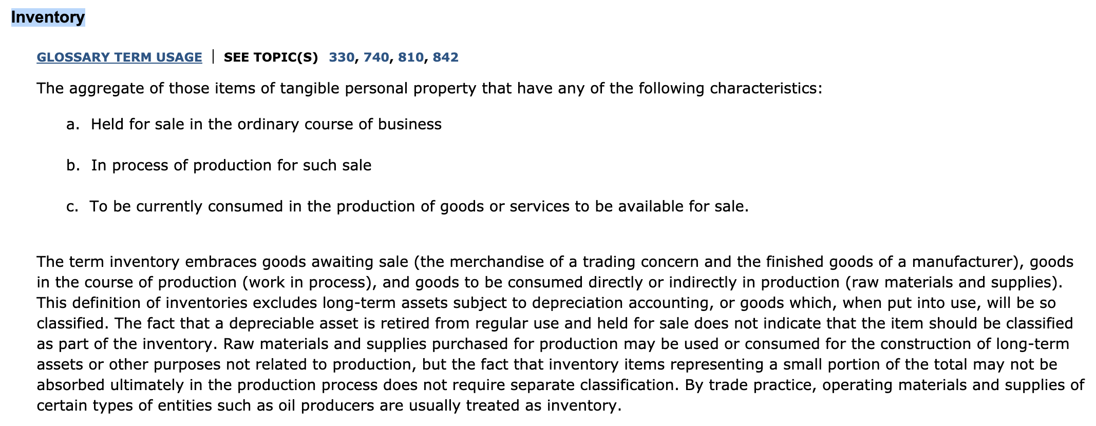 Solved According to the definition for inventory, what are | Chegg.com