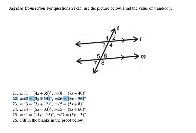 Solved Algebra Connection For questions 21-25, use the | Chegg.com