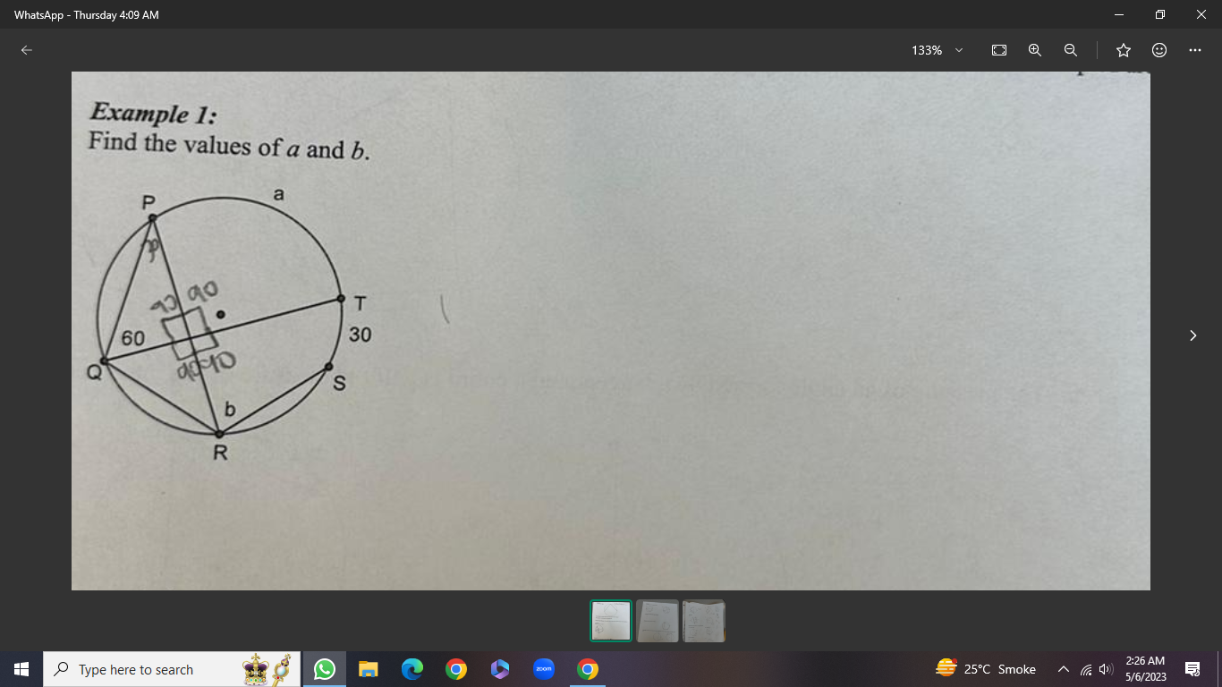 Solved Example 1: Find the values of a and b. | Chegg.com