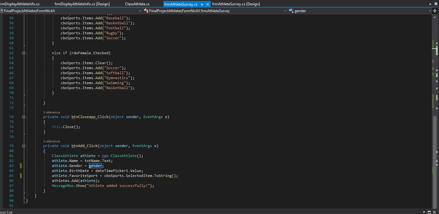Solved I am so close to finishing my project i just need the | Chegg.com