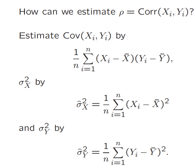 Solved where p= Corr(X,Y) = Cov(X, Y), σχσY oſ = Var(x), og | Chegg.com