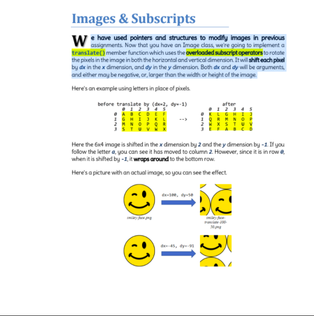 Solved Images & Subscripts We e have used pointers and | Chegg.com