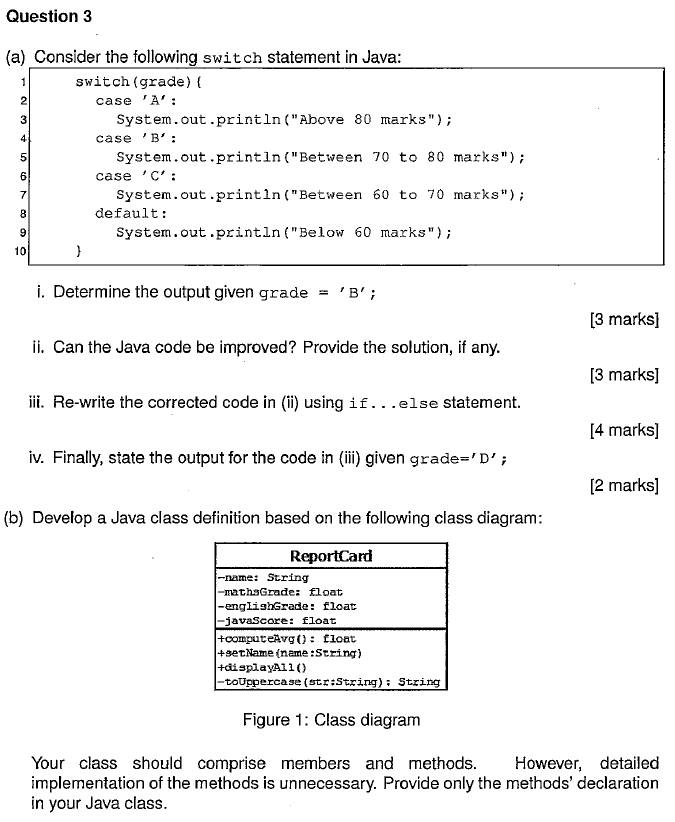 Solved Question 3 (a) Consider the following switch | Chegg.com