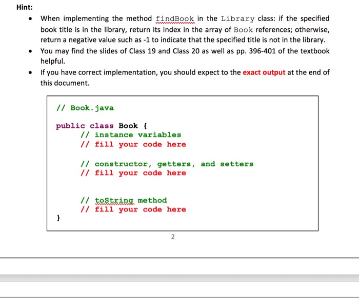 Solved This assignment involves the development of a library | Chegg.com