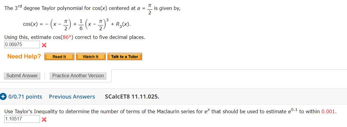 Solved TT The 3rd degree Taylor polynomial for cos(x) | Chegg.com Solved TT The 3rd degree Taylor polynomial for cos(x) | Chegg.com