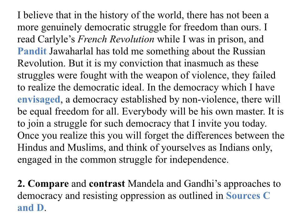 Solved Source C: Nelson Mandela, the “I Am Prepared to Die” | Chegg.com