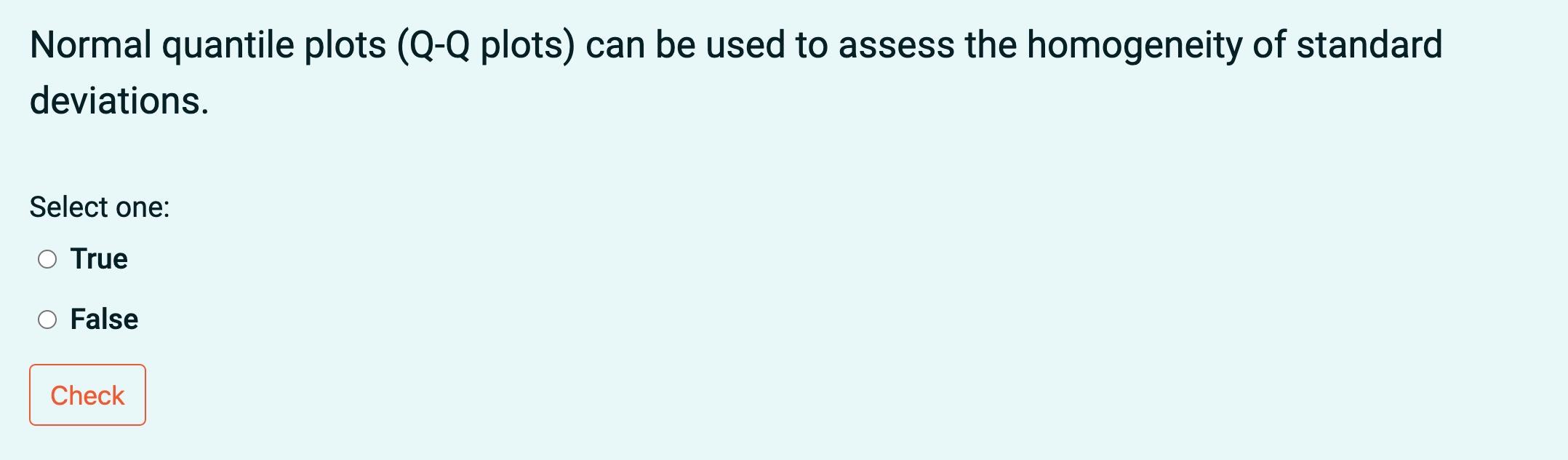 Solved Normal quantile plots (Q-Q plots) can be used to | Chegg.com