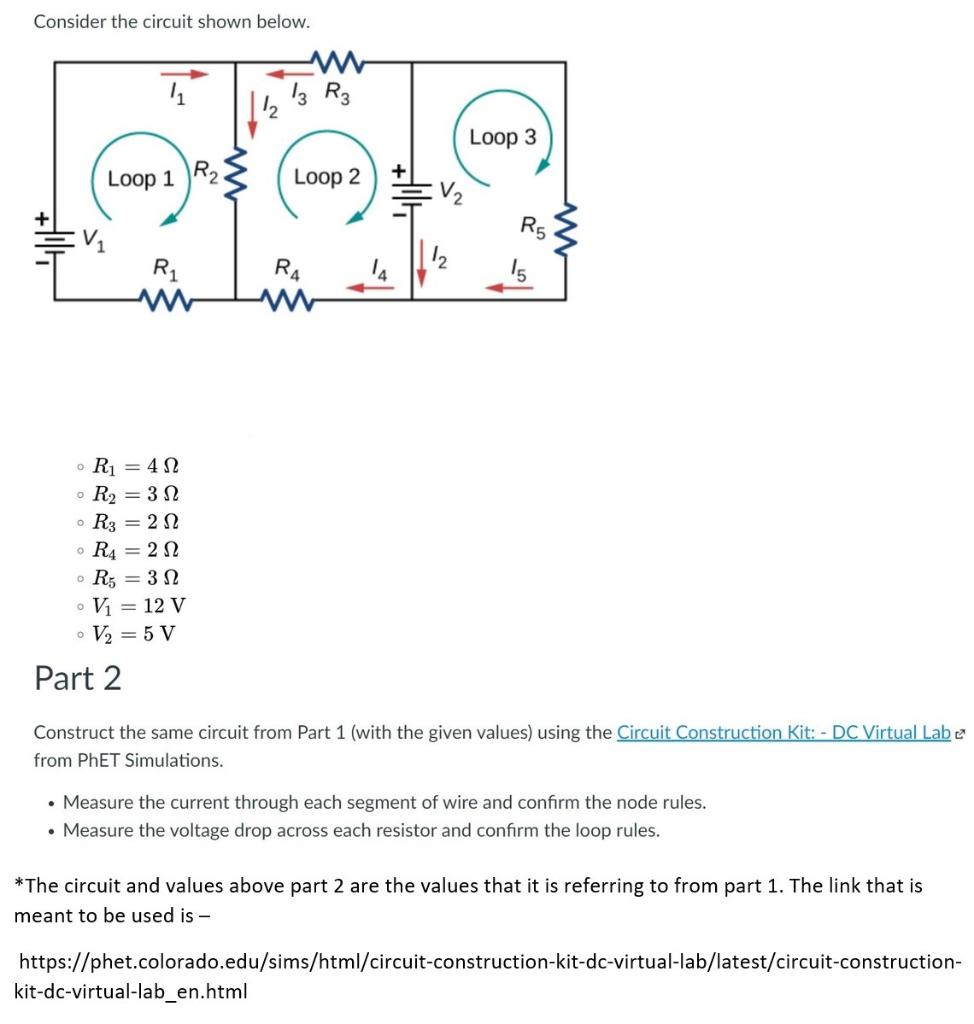 Solved Consider the circuit shown below. 11 13 R3 Loop 3 | Chegg.com