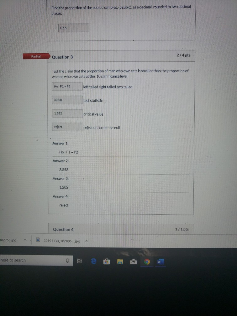 Find the proportion of the pooled samples, (p sub c), | Chegg.com