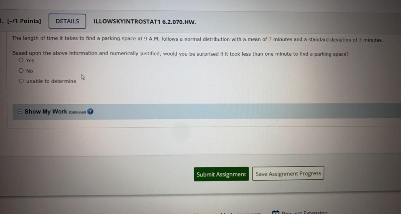 Solved 1. [-/1 Points] DETAILS ILLOWSKYINTROSTAT1 | Chegg.com