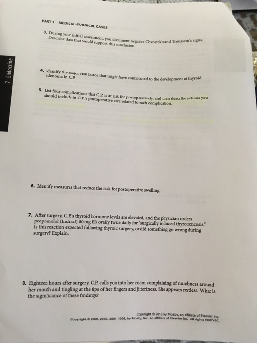 Solved Due Satucos CHAPTER7 ENDOCRINE DISORDERS CASE STUDY | Chegg.com