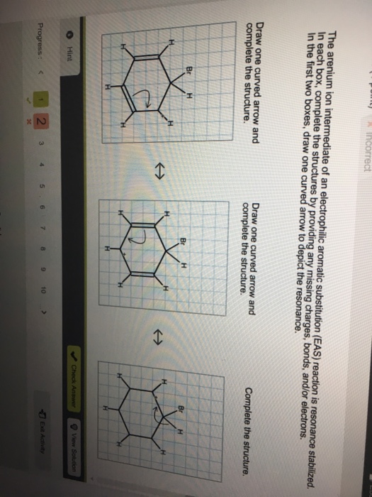 Solved the arenium intermediate of an electrophile aromatic | Chegg.com