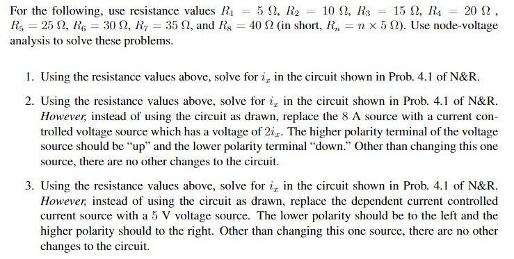 Solved Figure P4.1 4ix R4 R5 R6 R7 Rg w 8A R1 R2 R3 10 V - | Chegg.com
