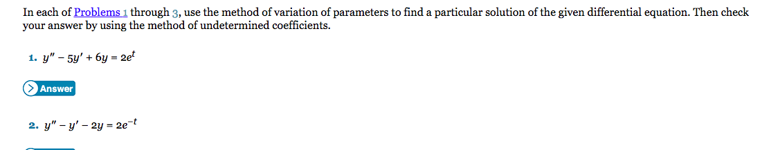 Solved In each of Problems 1 through 3, use the method of | Chegg.com
