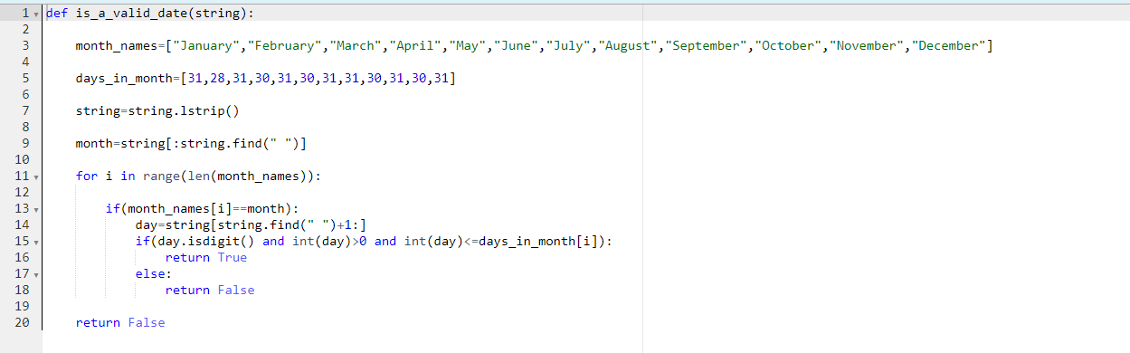 Solved Define the is_a_valid_date() function which is passed | Chegg.com