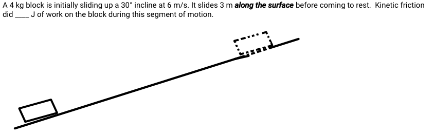 Solved A 4 kg block is initially sliding up a 30° incline at | Chegg.com