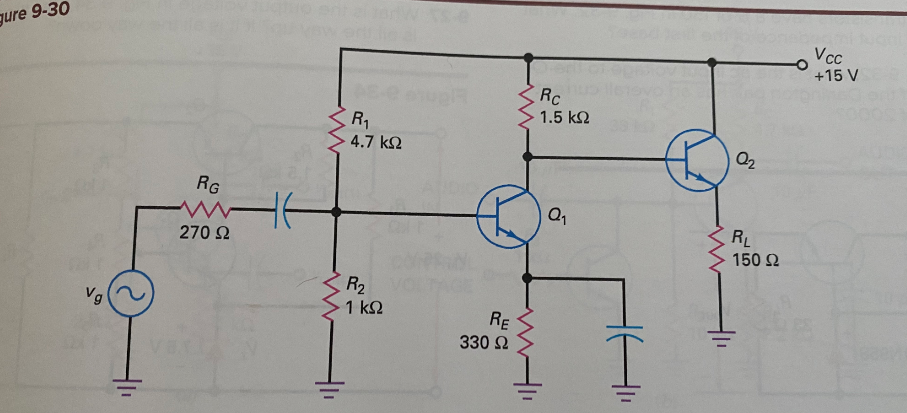 Solved What is the voltage gain of the CE stage in the | Chegg.com