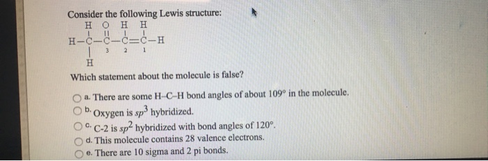 Solved Consider the following Lewis structure: Which | Chegg.com