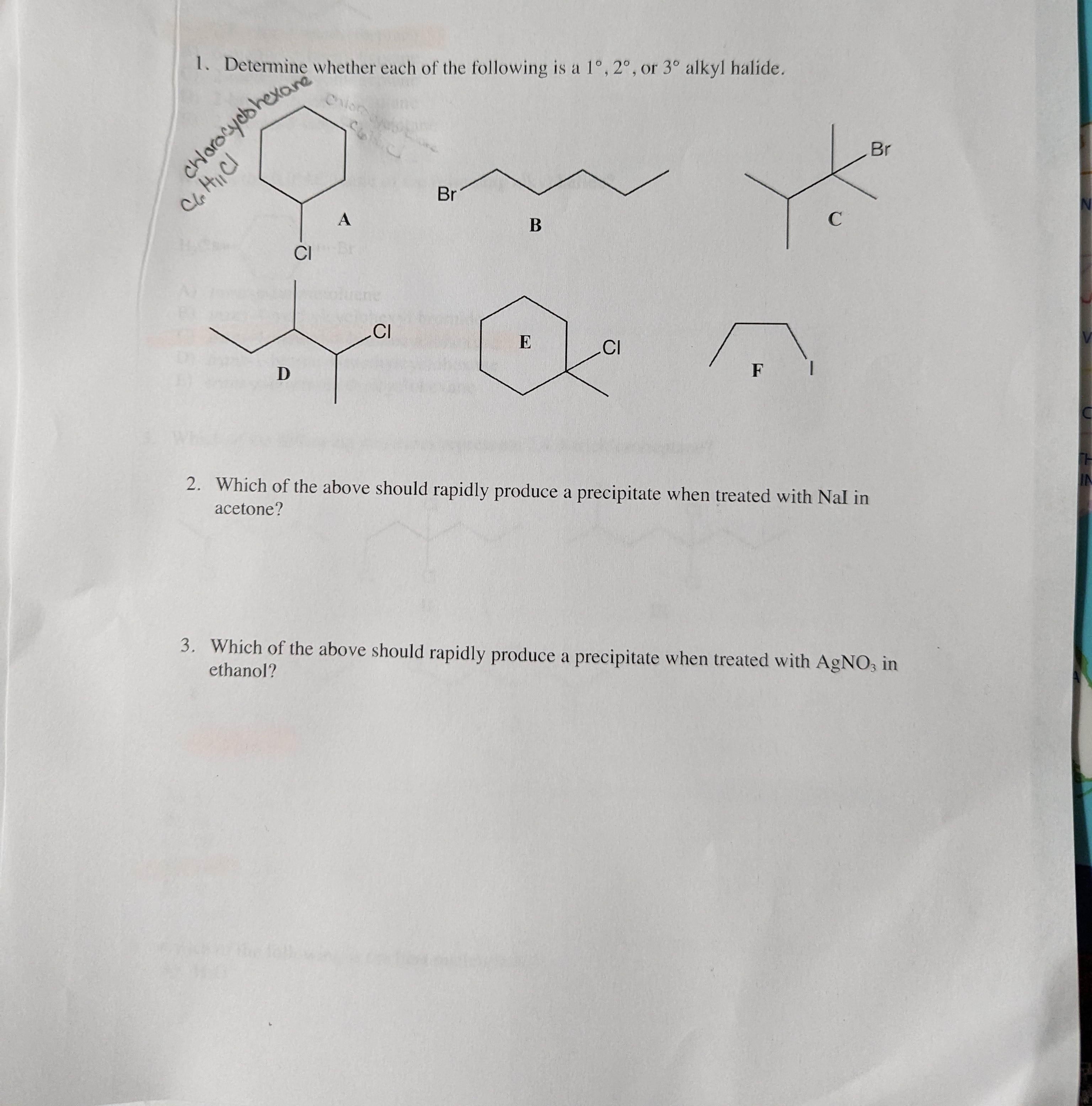 Solved 1. Determine whether each of the following is a | Chegg.com