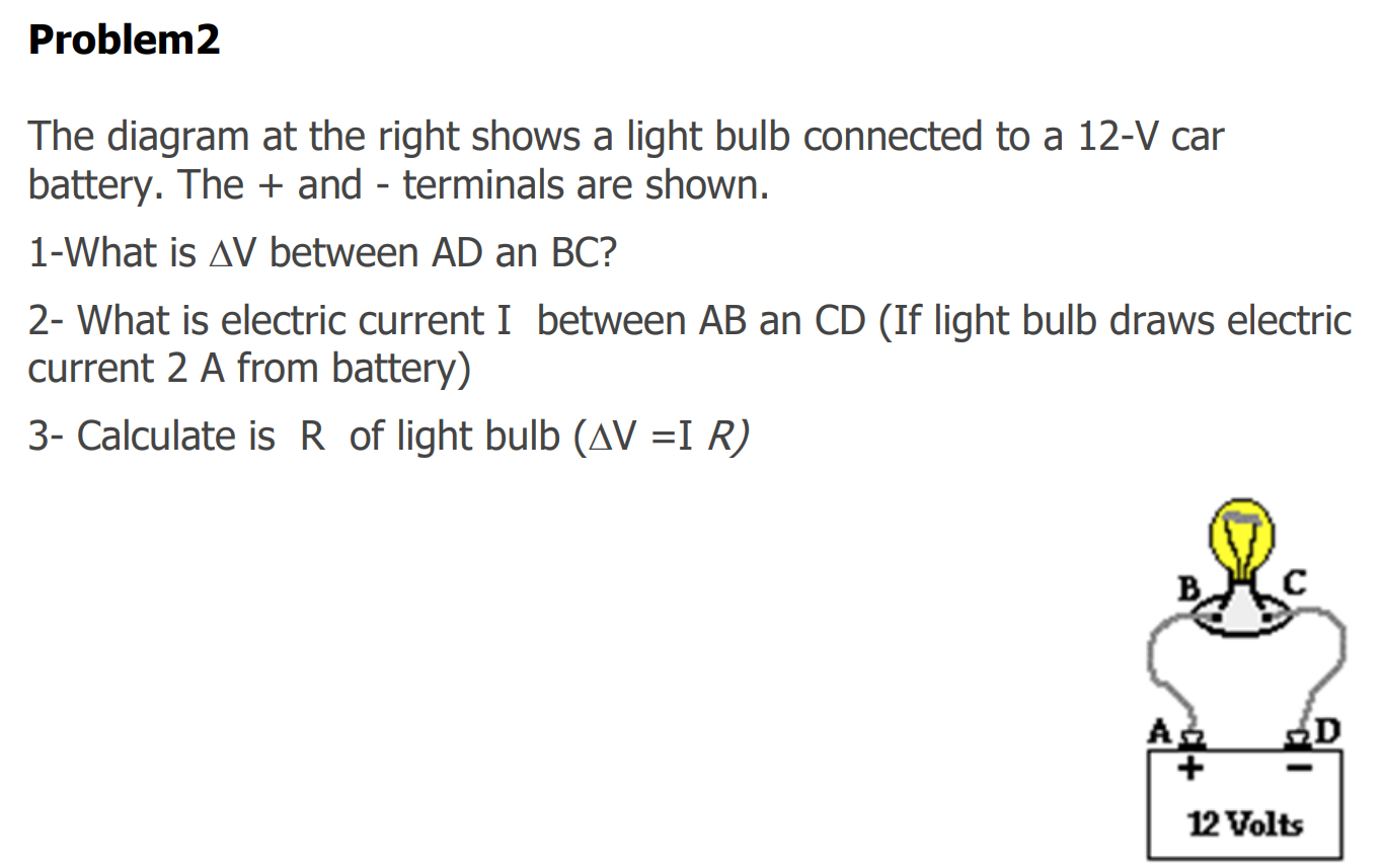 Solved light bulb diagram which will light Problem2The | Chegg.com