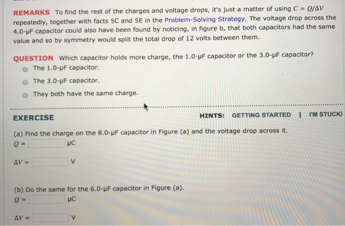 Solved To find the rest of the charges and voltage drops, | Chegg.com