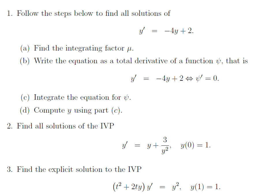 Solved Follow the steps below to find all solutions | Chegg.com