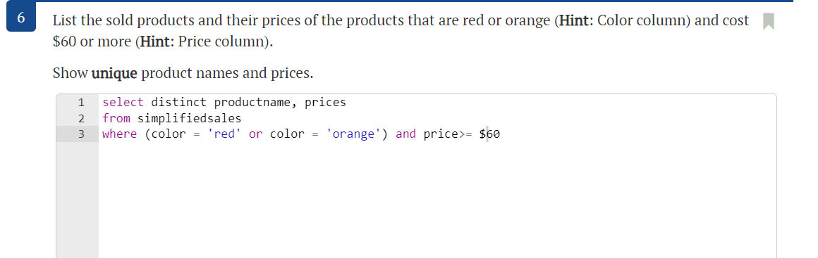 Solved List the sold products and their prices of the | Chegg.com