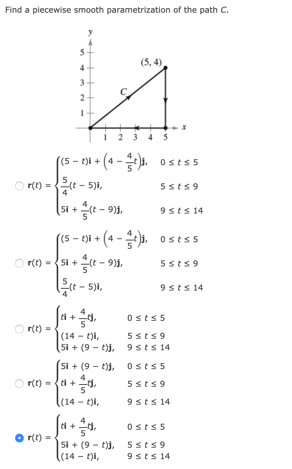 Solved Find a piecewise smooth parametrization of the path | Chegg.com