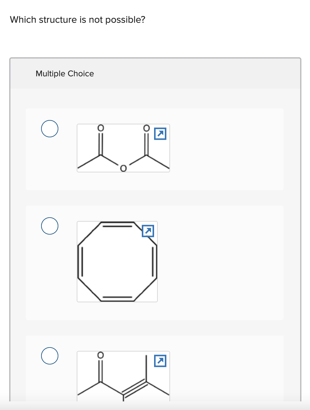 Solved Which structure is not possible? Multiple Choice | Chegg.com