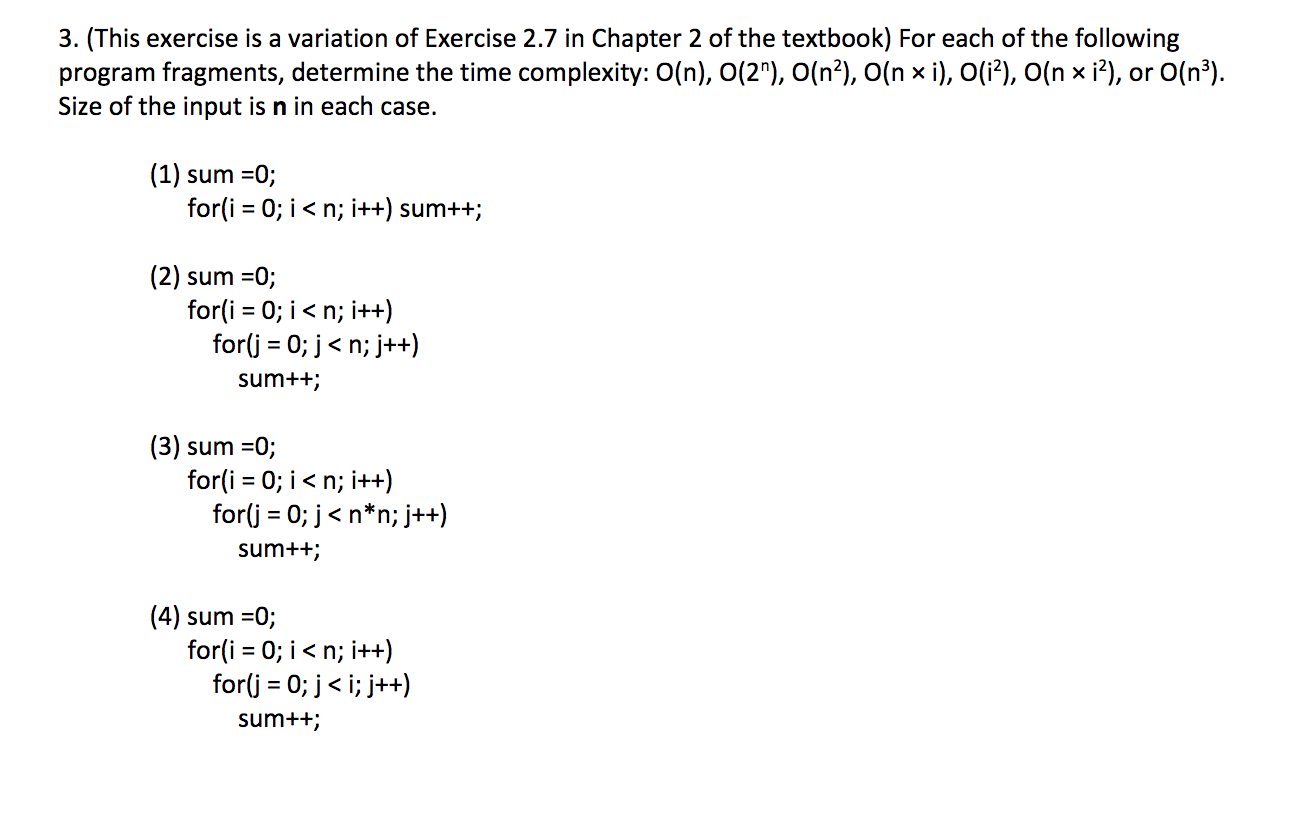 Solved 3. (This exercise is a variation of Exercise 2.7 in | Chegg.com