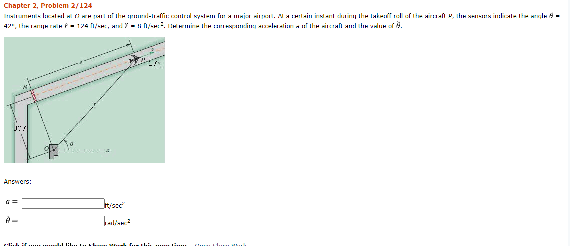 Solved Chapter 2, Problem 2/124 Instruments located at O are | Chegg.com
