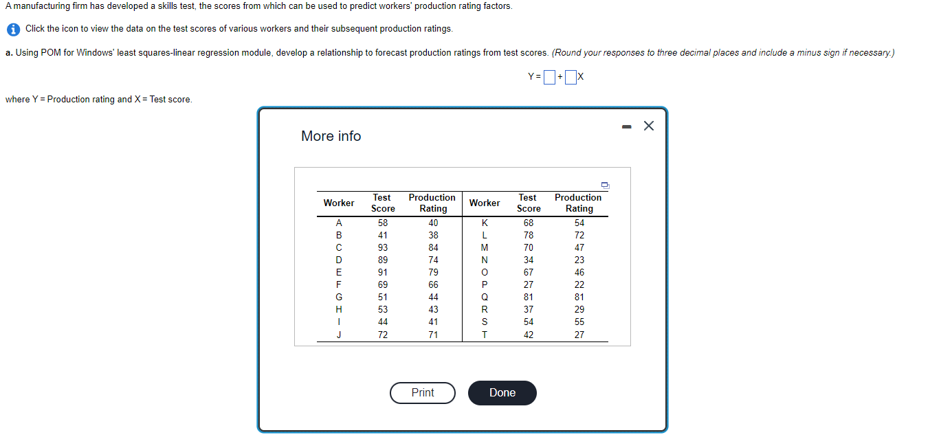 A manufacturing firm has developed a skills test, the | Chegg.com