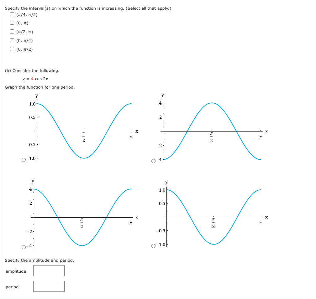 Solved (a) Consider the following. y=cos2x Graph the | Chegg.com
